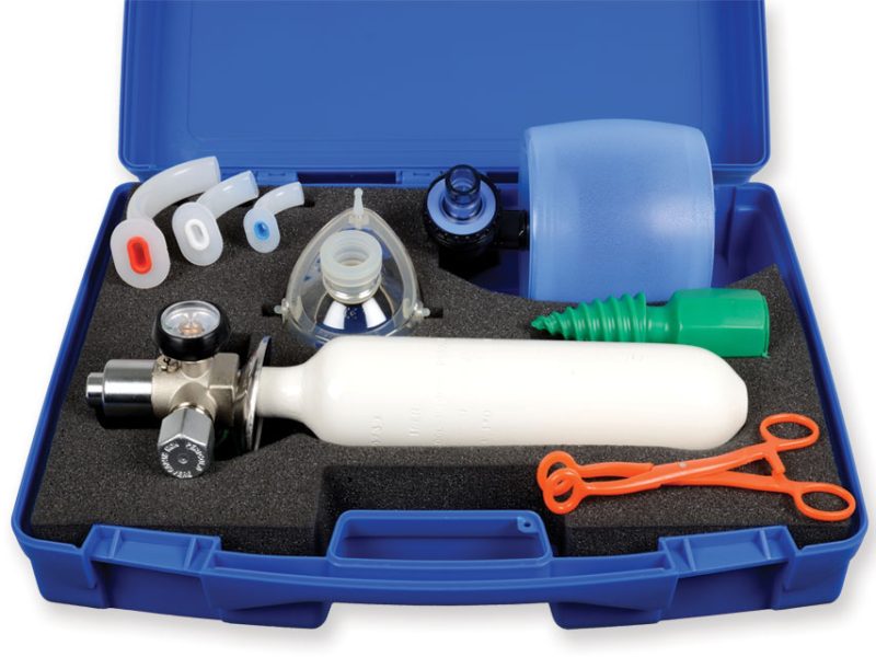 SPEED-1 FIRST AID CASE with cylinder UNI – autoclavable resuscitator ...
